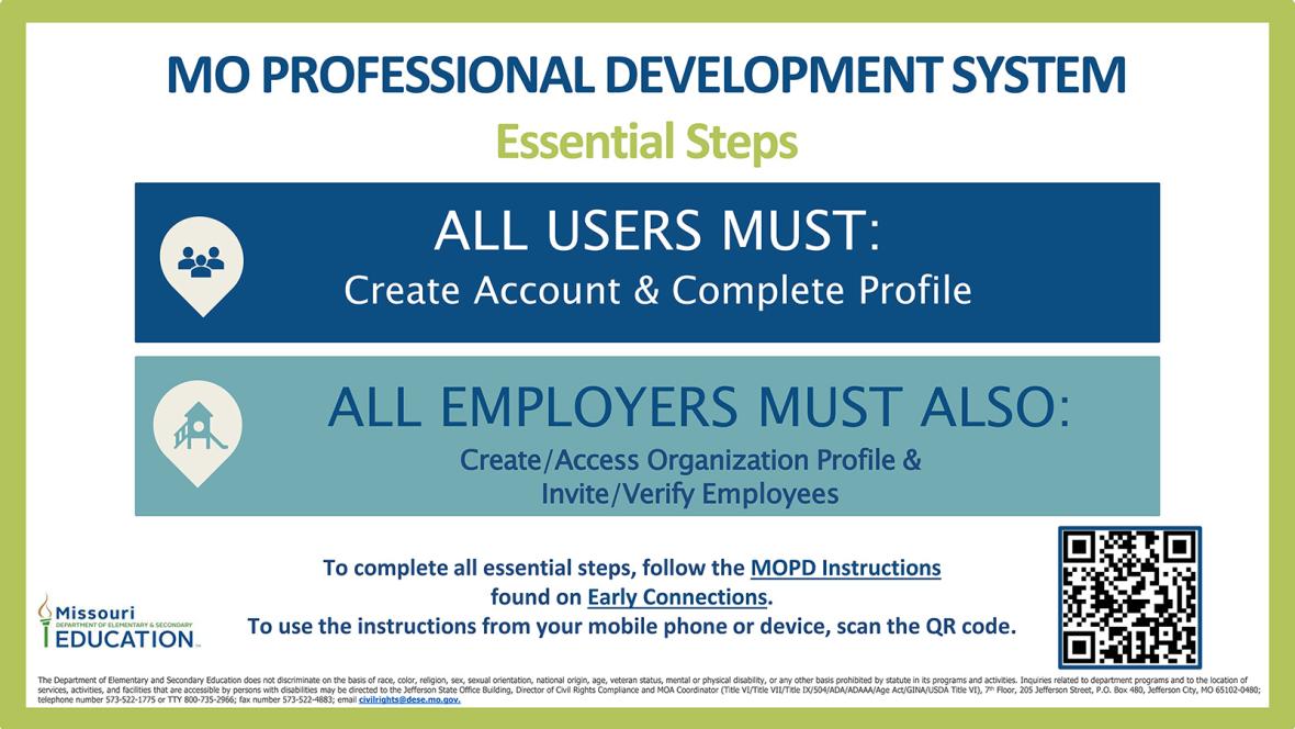 Missouri Professional Development System | Early Connections